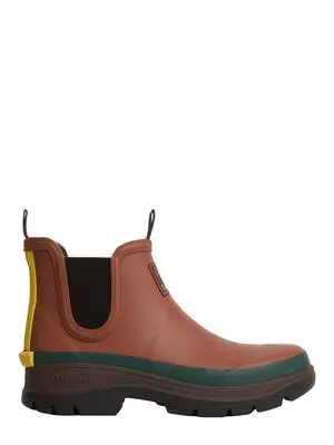 BARBOUR Russet Rubber Chelsea Ankle Boots