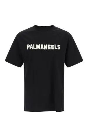 Palm Angels Logo Print T-shirt - Black