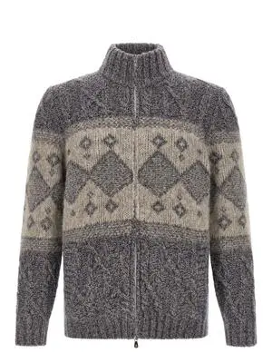 Brunello Cucinelli Brunello Cucinelli Men Chiné Yarn Cardigan Gray