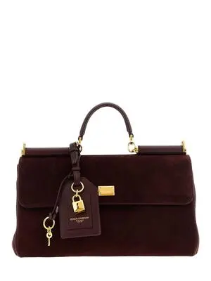 Dolce & Gabbana Dolce & Gabbana Women Medium Suede 'My Sicily' Handbag Multicolor