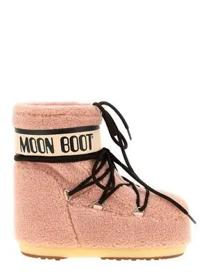 Moon Boot Icon Low Fleece Ankle Boots - Pink