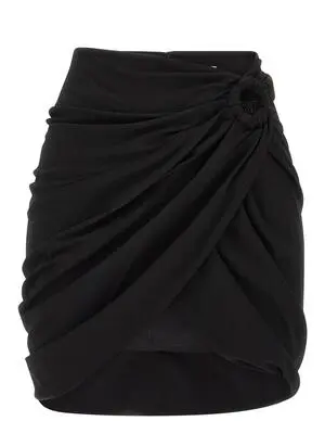 Isabel Marant Étoile Sabrina' Skirt With Asymmetrical Draping - Black