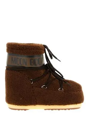 Moon Boot Icon Low Fleece Ankle Boots - Brown