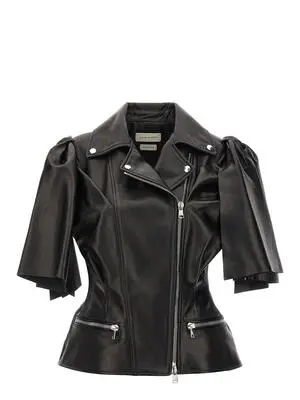 Alexander McQueen Bow Knot' Biker Vest - Black