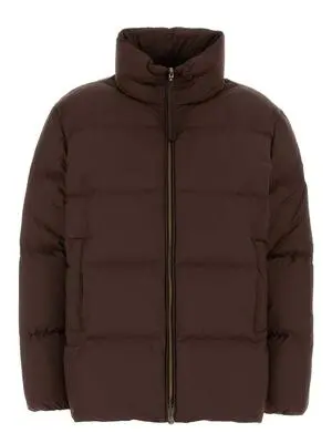 Moncler Chocolate Polyester Vivantesse Down Jacket - Brown
