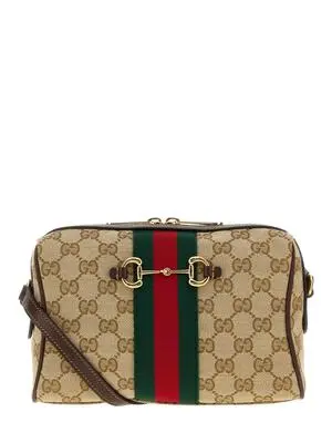 Gucci Gg Fabric Small Horsebit Web Crossbody Bag - Multicolor
