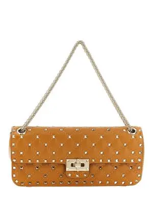 Valentino Garavani G. 'rockstud Spike' Medium Shoulder Bag - Orange