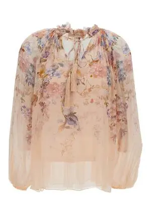 Zimmermann Valiant Billow Blouse - Multicolor