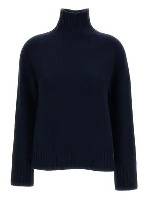 Max Mara Boxy Turtleneck Wool And Cashmere Sweater - Multicolor