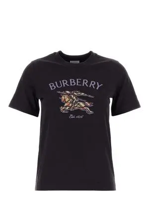 Burberry Aubergine Cotton T-shirt - Purple