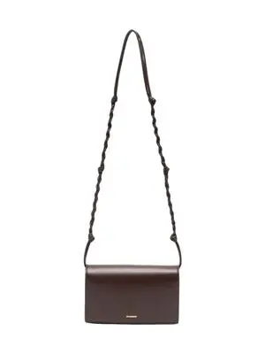 JIL SANDER Jil Sander Tangle Leather Wallet On Chain Brown