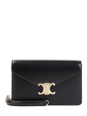 Celine Margo Wallet On Chain Mini Calfskin Shoulder Bag - Black