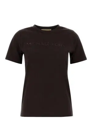 Michael Kors Michael By Michael Kors Women's 100% Cotton T-Shirt Brown