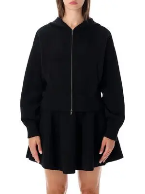 LISA YANG Cashmere Zip-front Hooded Sweater - Nero