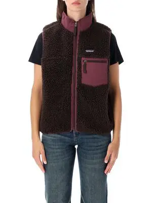 Patagonia The Classic Retro-x Fleece Vest Recycled Windproof Retro Jacket - Marrone