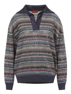 Missoni Caperdoni Polo Shirt In Metallic-blend Viscose - Multicolour