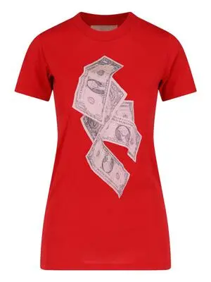 ERL Graphic Print T-shirt Dress - Red