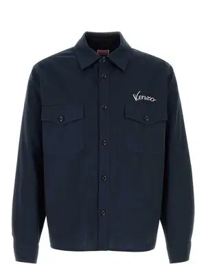 Kenzo Cotton Shirt For - Blue