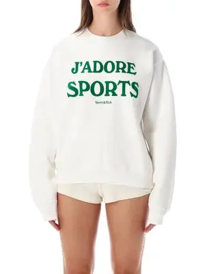 Sporty & Rich Sporty & Rich Graphic Cotton Crewneck Sweatshirt Verde
