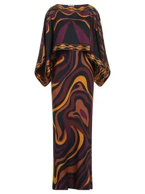 Emilio Pucci Printed Silk Long Dress - Multicolour