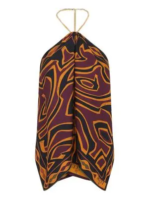 Emilio Pucci Silk Halter Top - Multicolour