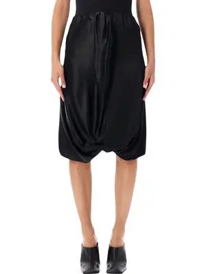 7 For All Mankind Sleeveless Draped Midi Dress - Nero