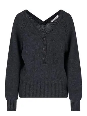 Our Legacy Button-front V-neck Cardigan - Grey