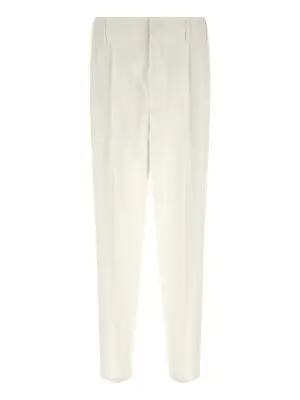 Brunello Cucinelli Cotton Trousers - White