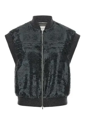 Peserico Sequin Vest - Gray
