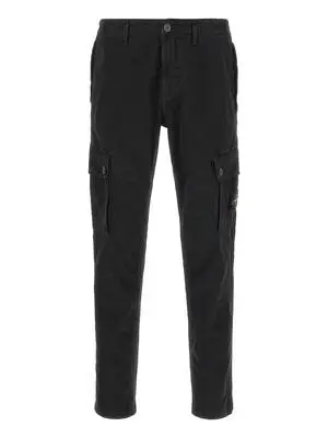 Stone Island Stone Island Men '3100034' Cargo Pants With Logo Badge Black