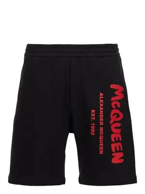 Alexander McQueen Graffiti' Bermuda Shorts - Black