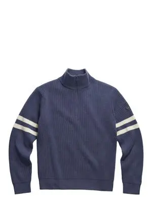 Canada Goose Mckinney Striped Knit Quarter Zip - Dusk Blue/bone