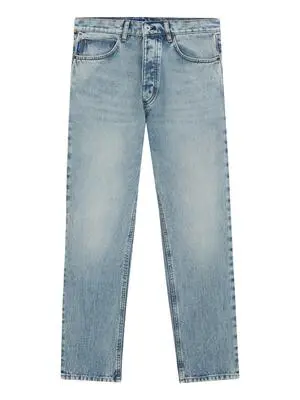 Hugo Regular-fit Jeans In Bright- Broken-twill Fabric - Blue