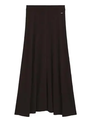BOSS Maxi Skirt In Ribbed Virgin Wool