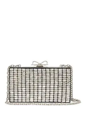SELF-PORTRAIT Silver Chainmail Clutch Bag - Multicolor