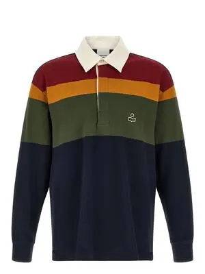 Isabel Marant Étoile Marant Color Block 'brandon' Polo Shirt - Blue
