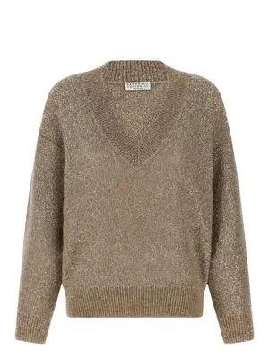 Brunello Cucinelli Dazzling Texture' Sweater - Cream