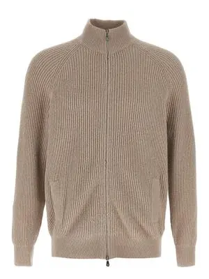 Brunello Cucinelli Zip Cardigan - Cream