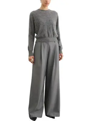 TOCCIN Talullah Brushed-knit Ribbed-trim Sweater