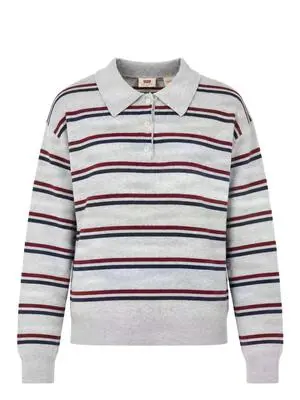 LEVI'S Striped Polo Shirt - Grey