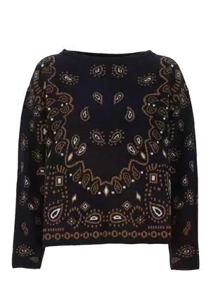 PENNYBLACK Paisley-pattern Sweater - Blue