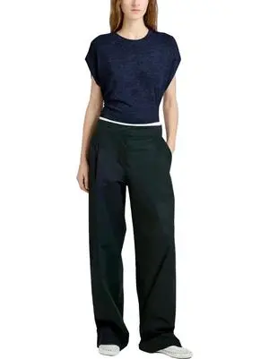 Proenza Schouler White Label Reeva Gathered T-shirt - Blue