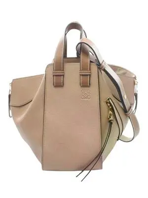 Loewe 2010-2026 Small Leather Hammock Satchel - Neutrals