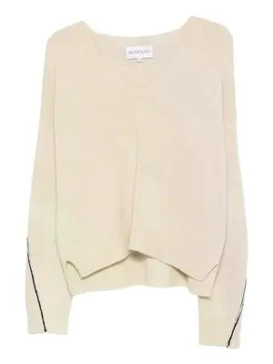 Eric Bompard V-neck Long-sleeve Sweater - Neutrals