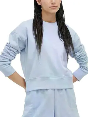 CASALL Logo-patch Drop-shoulder Sweatshirt Blue