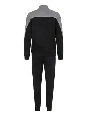 EA7 Logo-print Panelled Tracksuit - Black