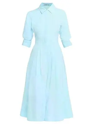 Simkhai Jazz Pintuck A-line Midi Shirt Dress Blue