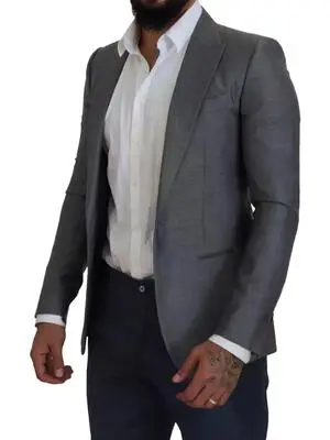 Dolce & Gabbana Notch-lapel Single-breasted Blazer - Grey