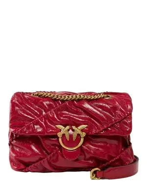 PINKO Love Birds Ruched Shoulder Bag