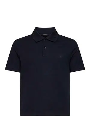 Gucci Blue Cotton Pique Embroidered Polo Shirt - Multicolor
